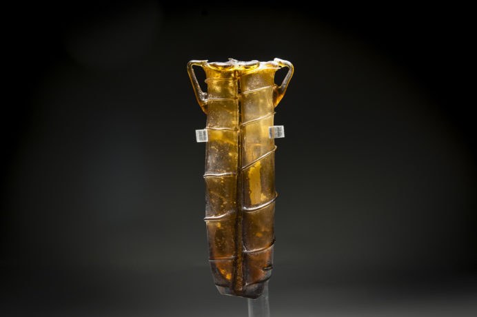 Two Handle Amber Double Ungeuntarium Kohl Flask - Baidun