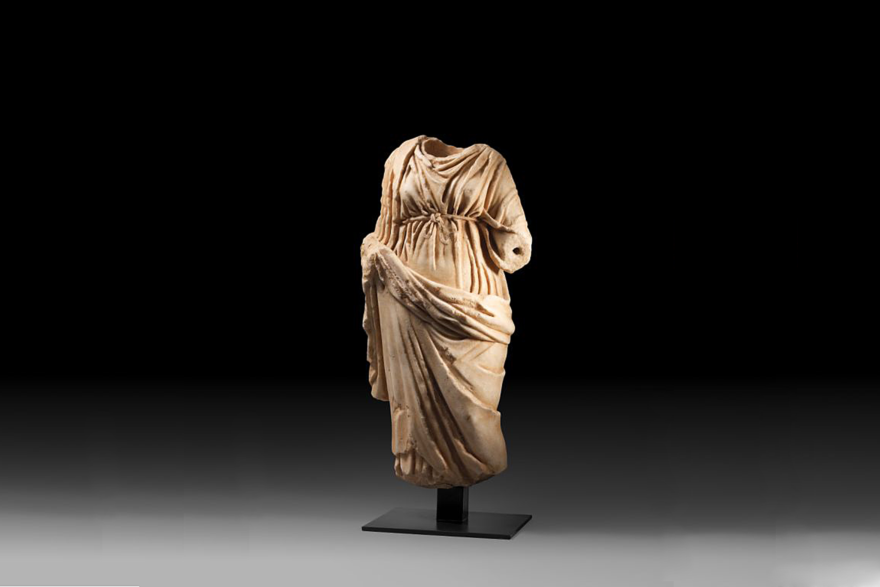 A Marble Statue of a Drapped Female - Baidun